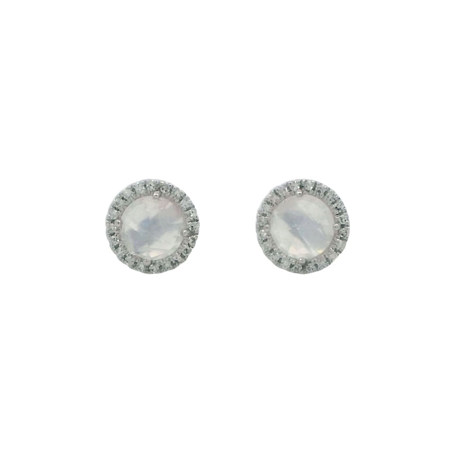 White gold moonstone earrings store